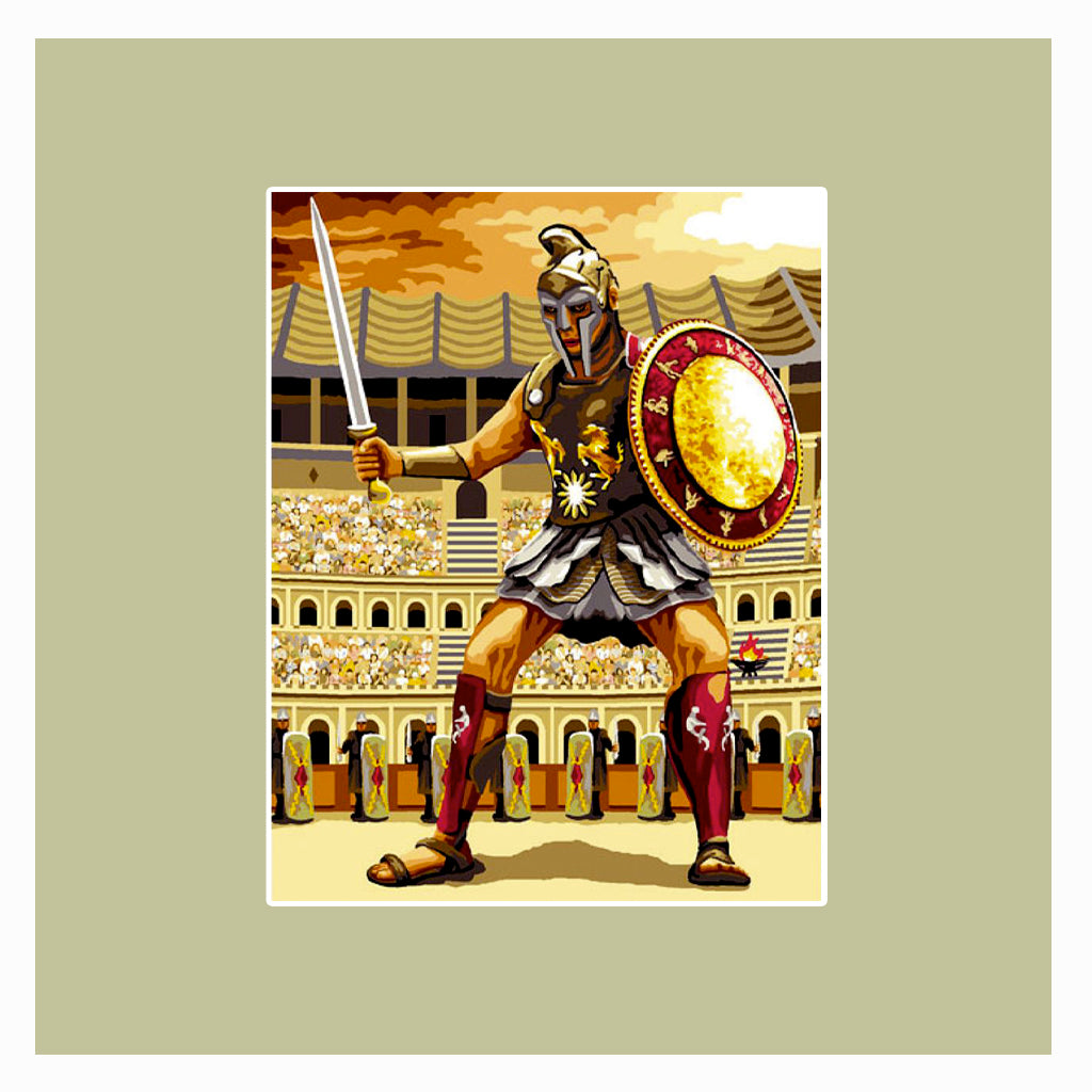 Gladiatore romano - Ricamare a Mezzo Punto – La Casa Del Mezzo Punto SRL